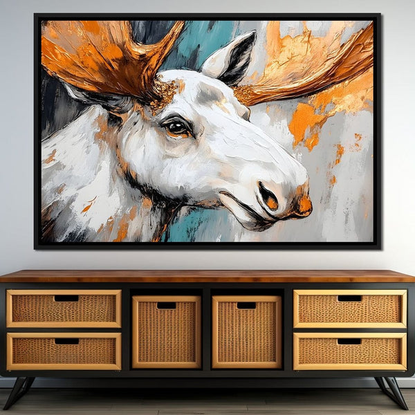 Moose Wilderness Strokes | NicheCanvas