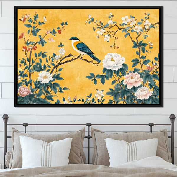 Songbird on Blossoming Branches | NicheCanvas