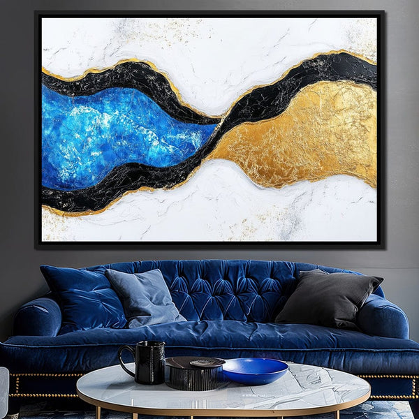 Radiant Rift of Golden Waves | NicheCanvas