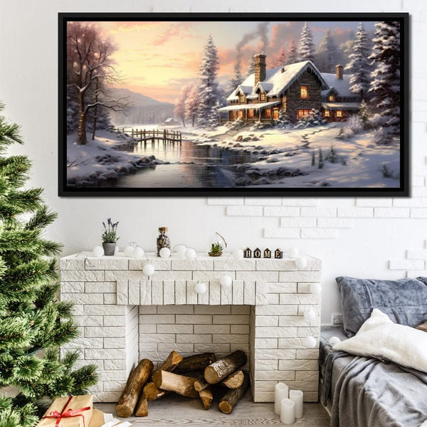 Christmas Cottage Home | NicheCanvas