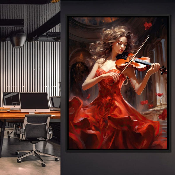 Elegance Strumming the Strings | NicheCanvas