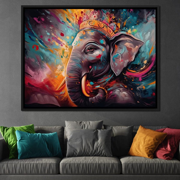 Ganesh Color Splash | NicheCanvas